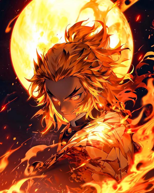 Kyojuro Rengoku inspired from anime/manga Demon Slayer: